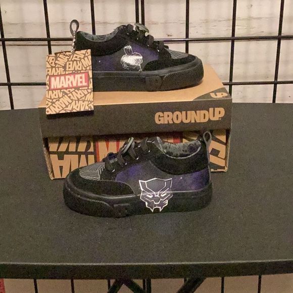 Marvel | Shoes | Marvel Ground Up Kids Black Panther Sneakersb33 | Poshmark